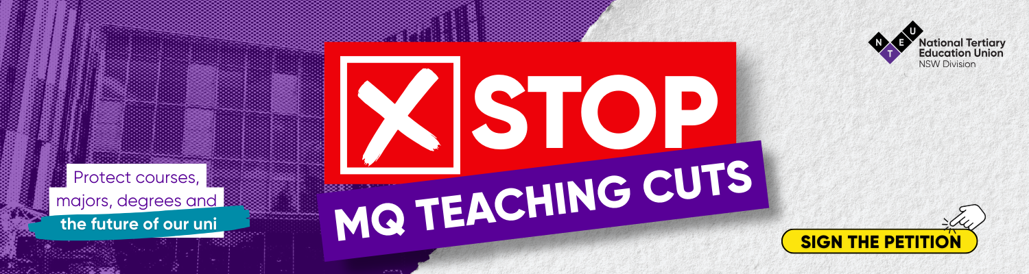MQ Stop Cuts Petition - Better Workplaces = Better Universities